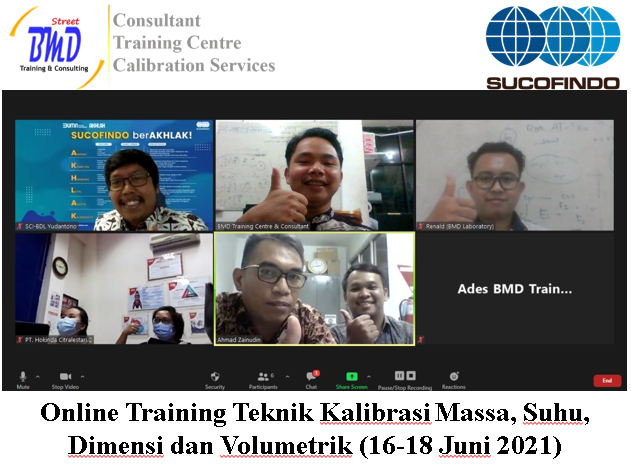 Training Teknik Kalibrasi Massa, Suhu, Dimensi dan Volumetrik