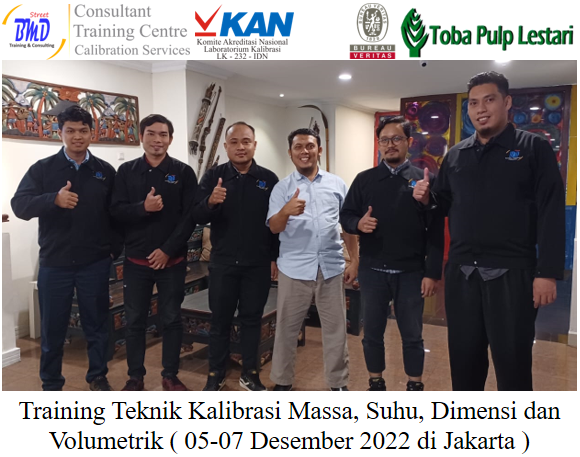 Training Teknik Kalibrasi Massa, Suhu, Dimensi dan Volumetrik